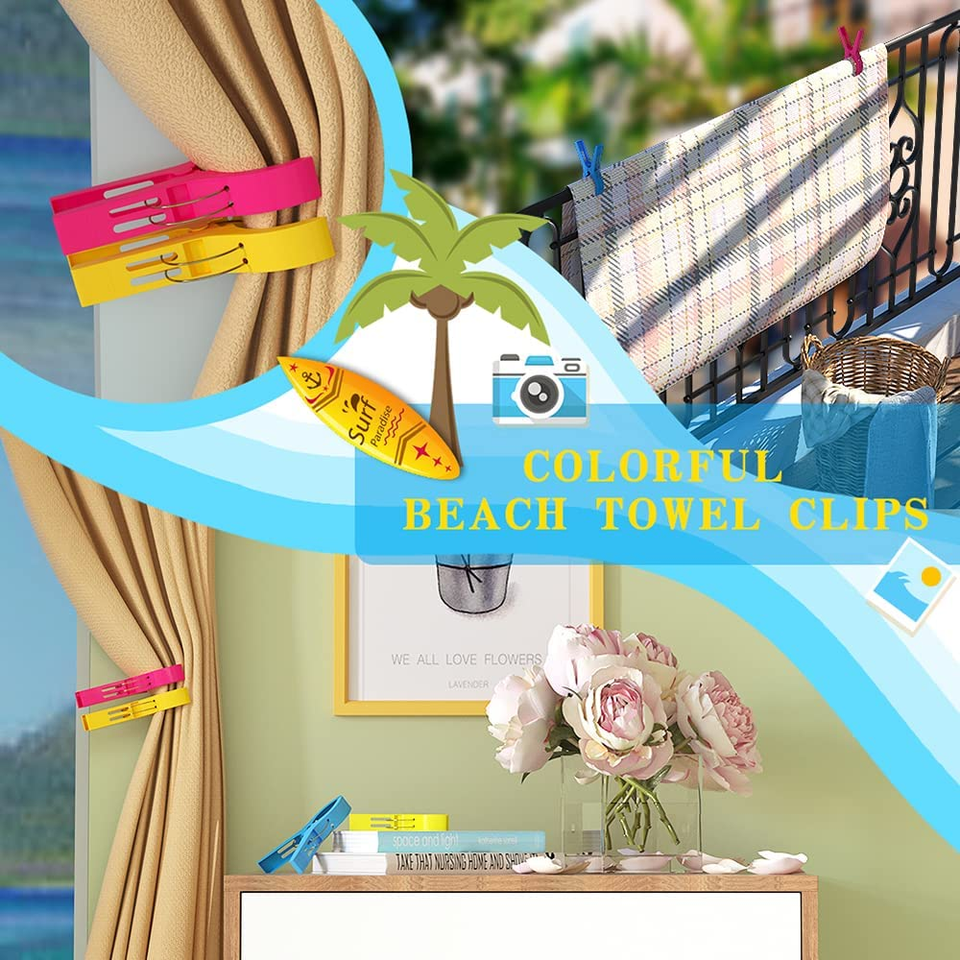 Beach Towel Clips, Beach Clips, Towel Clips for Beach Chairs Cruise ...