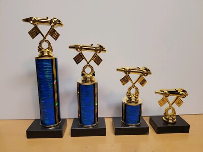 4 Pinewood Derby Cub Scouts Trophies First -Second -Third-Fourth-Free ...