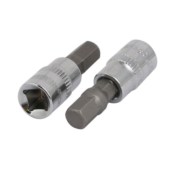 H7 Hex Head 1/4-inch Square Chrome Vanadium Steel Drive Socket Adapter ...