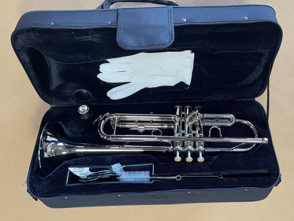 🎺 Eastar Bb TRUMPET STUDENT / INTERMEDIATE CONCERT TRUMPET SILVER ...