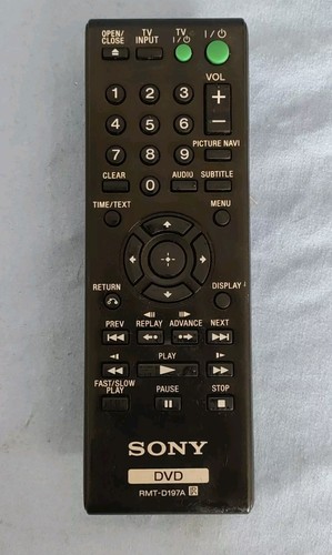 SONY Original DVD Player Remote Control for DVP-SR510H Genuine RMT ...