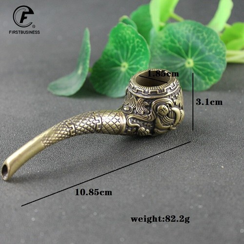 Pure Copper Smoke Double Face Buddha Jing Brass Smoking Pipe Cigarette ...