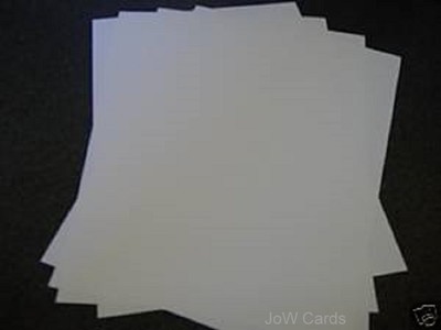 White Paper Inserts for Card Blanks - lots of sizes available - 120 gsm ...