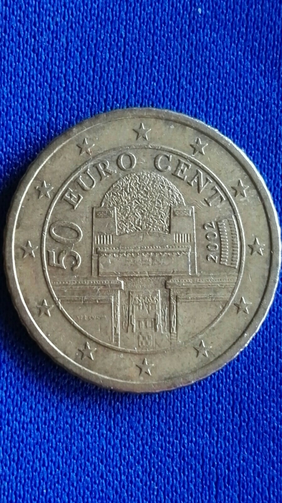 Moneta 50 centesimi di Euro 2002 AUSTRIA Eurocent Palazzo Secessione di ...