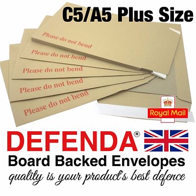 BOARDBACK Postal ENVELOPES 50 x 9.5" x 7" 241mm x 178mm HARDBACK Card ...