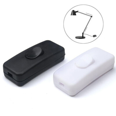 In-line ON/OFF Rocker Switch Table Desk Bed Light Lamp Cord 110-250V ...