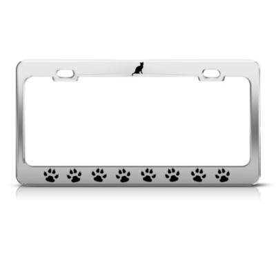 CATS KITTY PAW PAWS ANIMAL Metal License Plate Frame Tag Holder Two ...