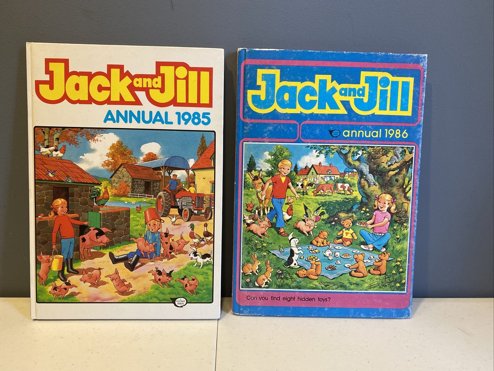 Lot Of 2 Jack And Jill Magazine - Hardcover Annual 1985 1986