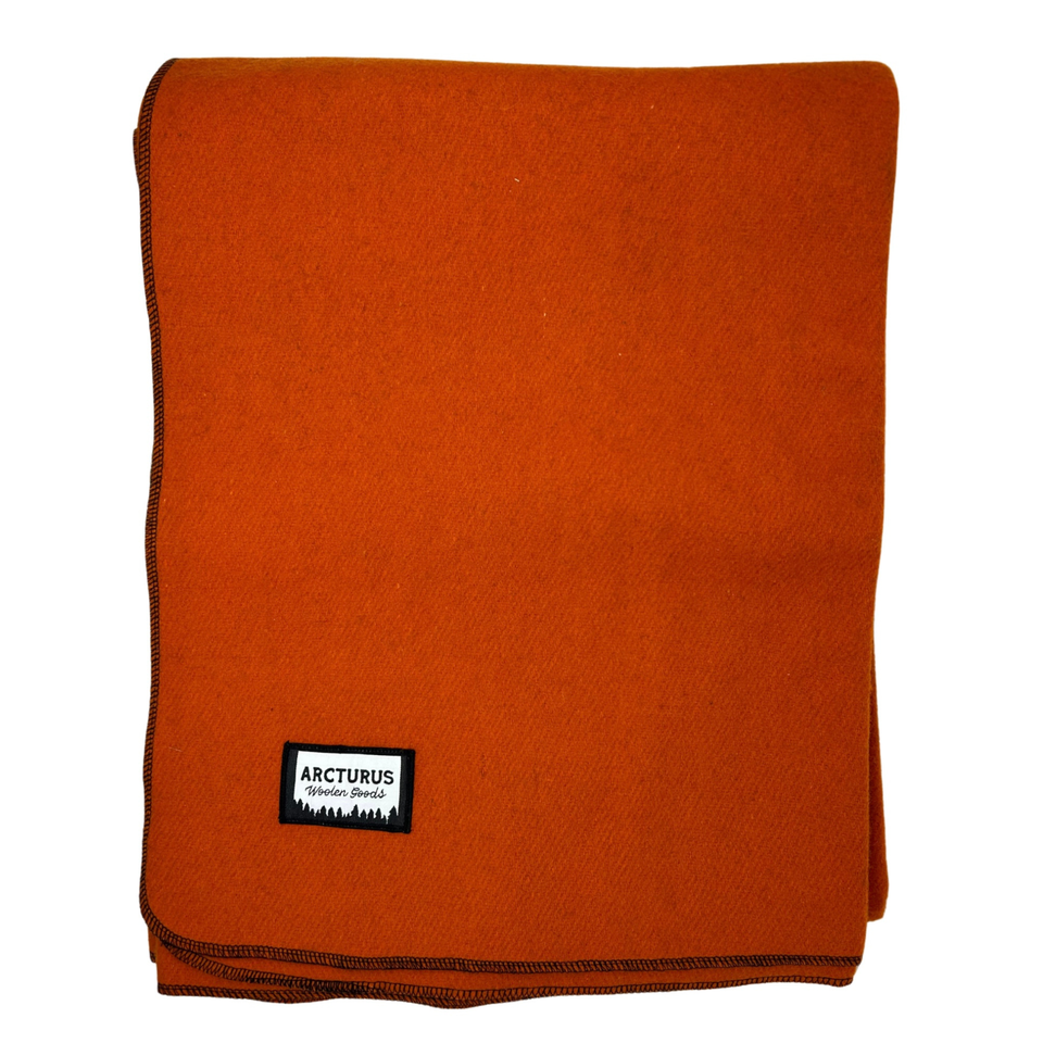 Arcturus Wool Blanket - 4.5 lbs, Warm, Washable, 64" x 88" (Ember ...