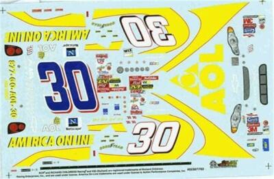 Slixx 1763 #30 AOL 2002-Jeff Green Nascar decal | eBay