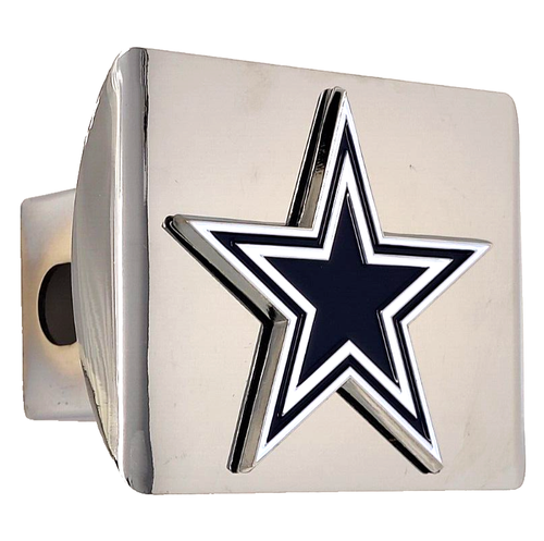 Dallas Cowboys Mirror Finish Chrome Hitch Cover with Color 3d Metal ...