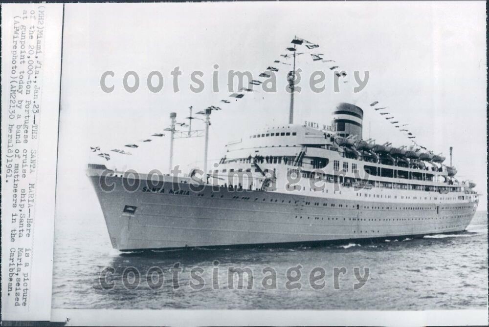 1961 Wire Photo Portuguese Cruise Ship SS Santa Maria | eBay