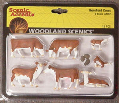 O scale HEREFORD COWS Woodland Scenics People 2767 | eBay