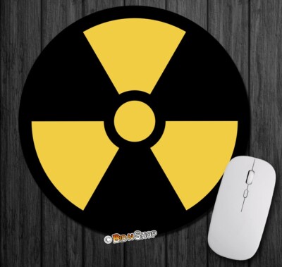 Nuclear Radiation Warning Sign ~ Mouse Pad / Round Mousepad ~ Gaming ...