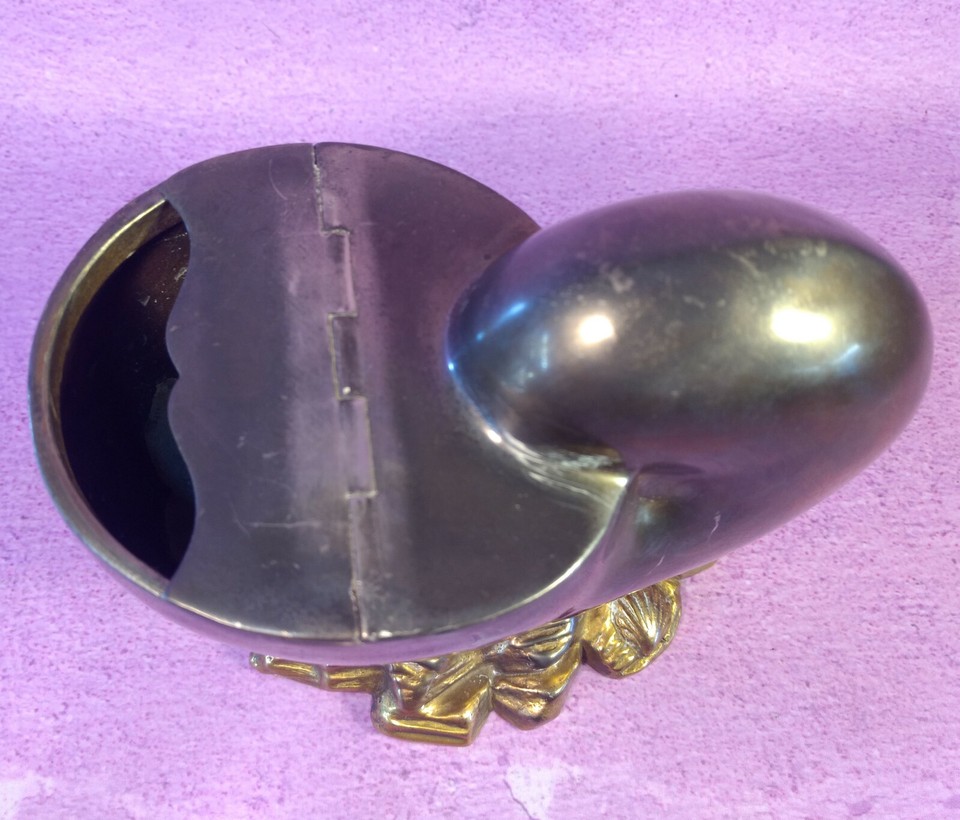Victorian Spoon Warmer Nautilus Shell 1800s Antique Silverplate Brass ...