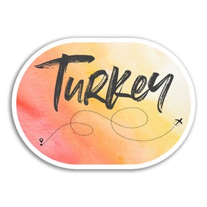 2 x 10cm Turkey Vinyl Stickers - Turkish Travel Sticker Luggage Laptop ...