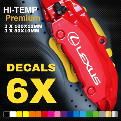 6x FITS LEXUS HI-TEMP PREMIUM BRAKE CALIPER DECALS STICKERS | eBay