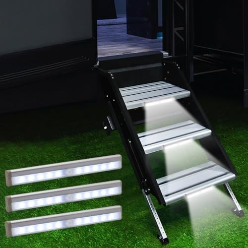 LYCARESUN 3 Pack Motion Activated RV Step Lights,10 LED Battery ...