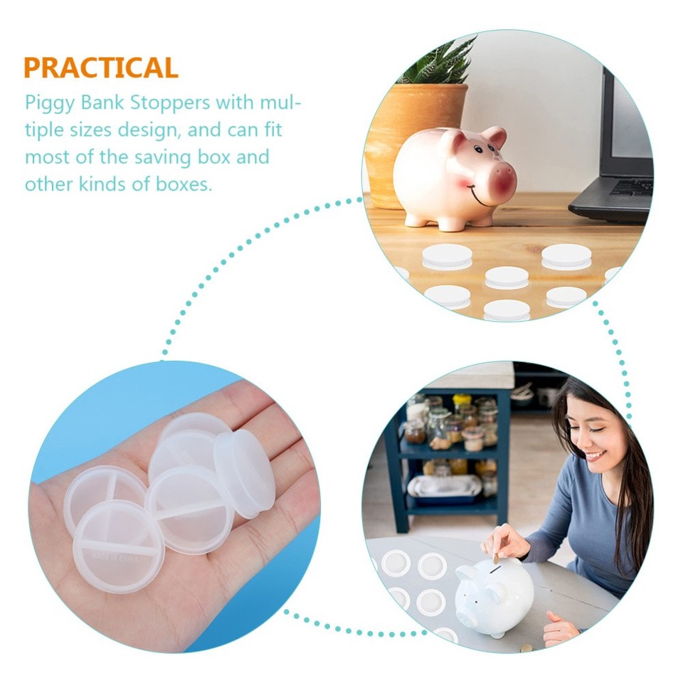 20 Pcs Piggy Bank Bottom Cover Child Plugs for Plastic Stopper Closure ...