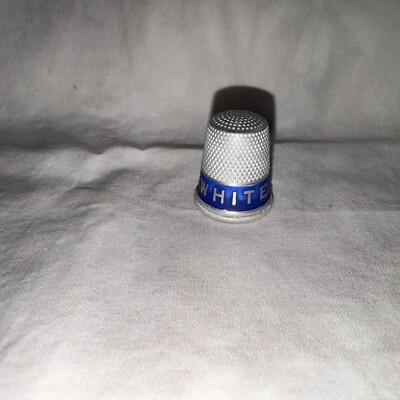 Vintage Aluminium Advertising Thimble - White Sewing Machines | eBay
