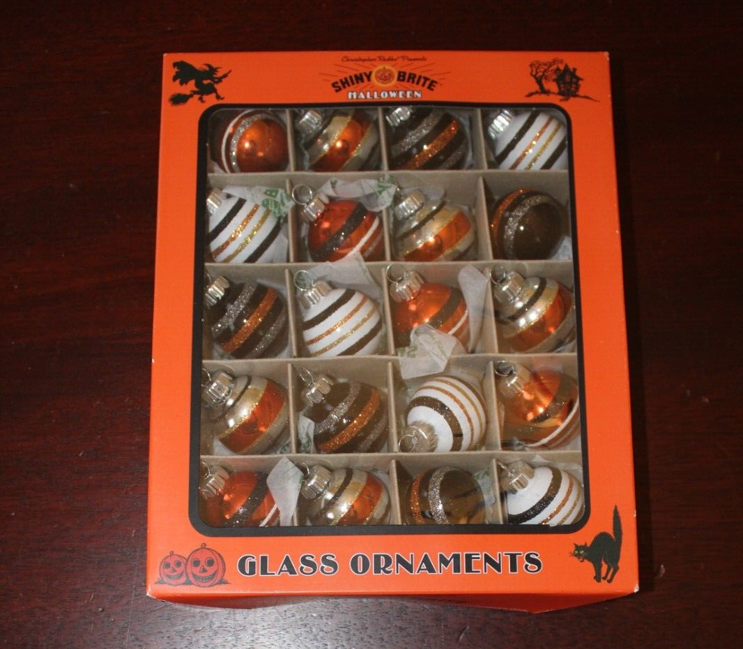 new shiny brite halloween mini ornaments 20ct box christopher radko ...