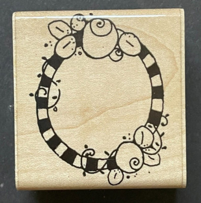 Checkered Oval Shape Flower Frame Template Pattern Wood Rubber Stamp | eBay