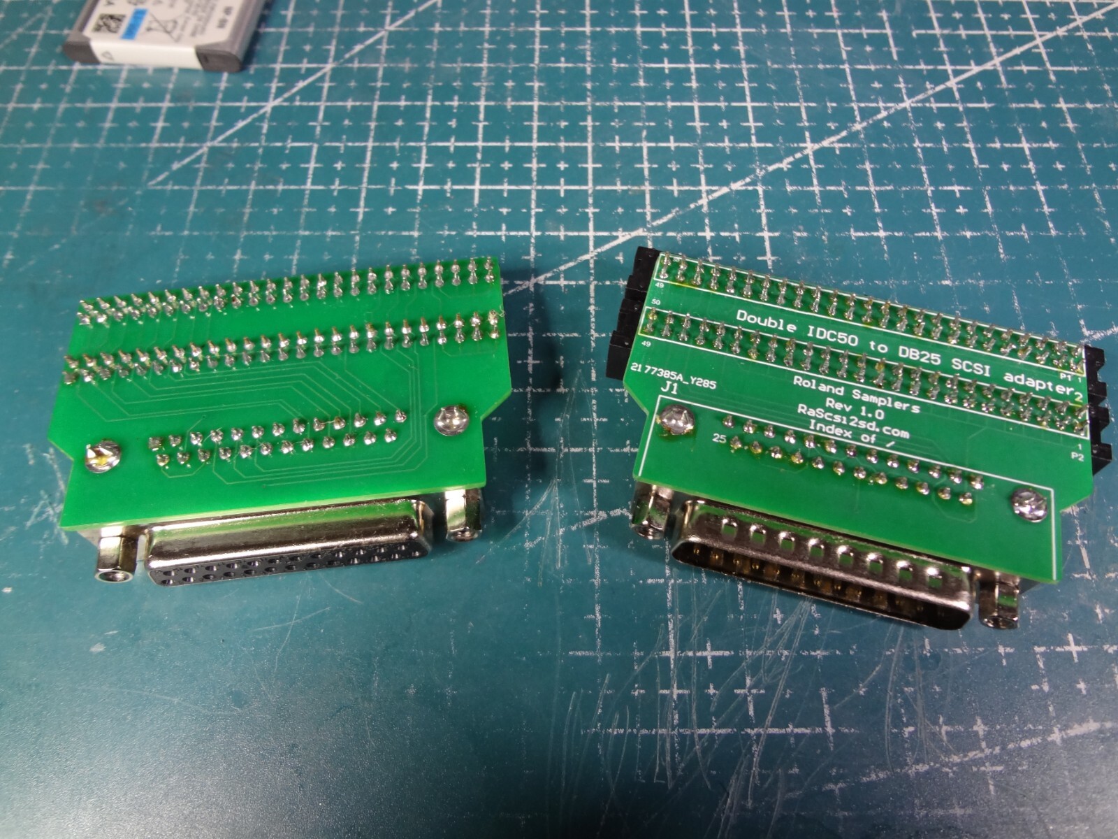 SCSI Adapter DB25 to IDC50 Double Adapter - BlueScsI PiScsI SCSI2sd ...