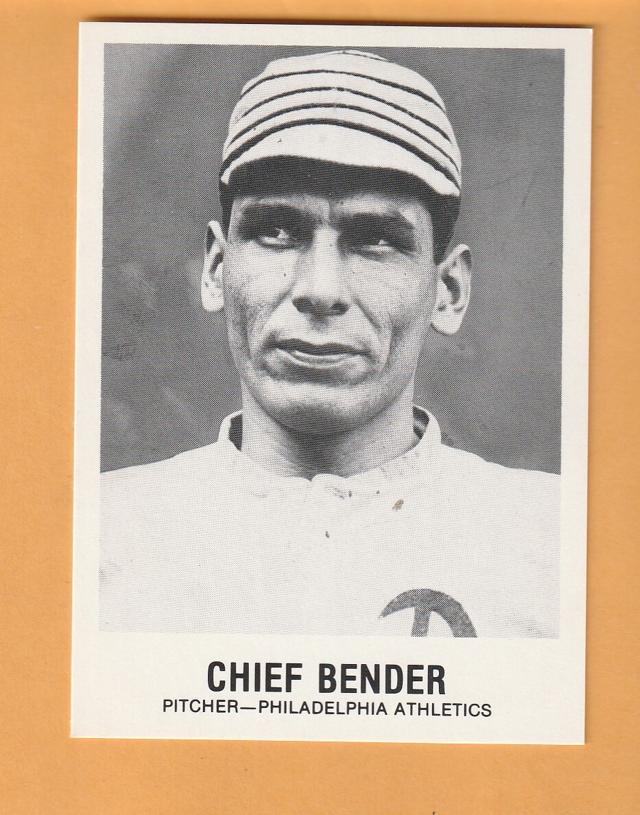 Chief Bender Philadelphia A's 1977-84 Galasso Greats #142 Carlisle PA ...