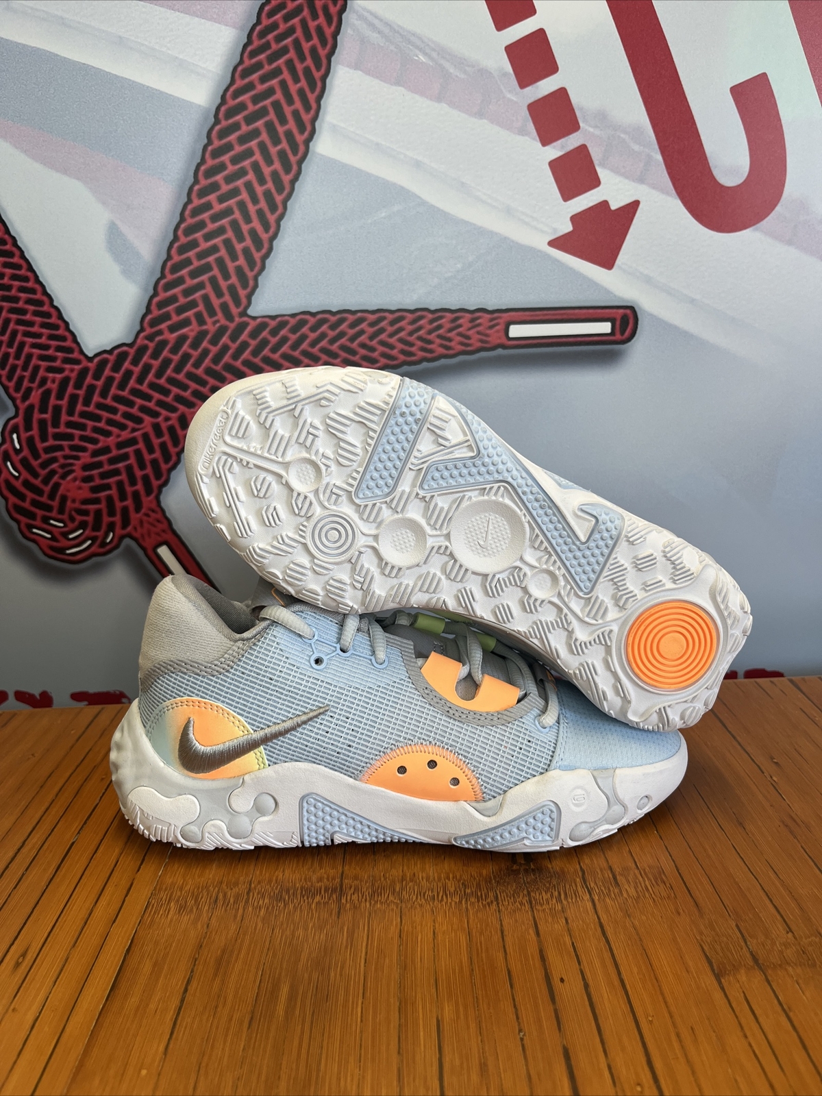 Size 4 - Nike PG 6 Celestine Blue Peach Cream for sale online | eBay