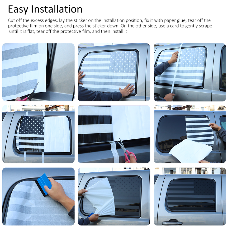 2X Rear Window Trim Sticker Decor For Chevrolet Avalanche 2007-2013 ...