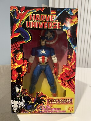 Marvel Universe Captain America Comic Book Action Figure 10" Tall Toy ...