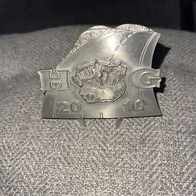 HARLEY DAVIDSON F-HEAD HOG OFFICER 2010 CHAPTER PEWTER MEDALLION WITH ...