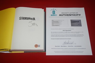 Surrender: 40 Songs One Story by Bono Signed Book U2 BECKETT LOA BF76821 | eBay