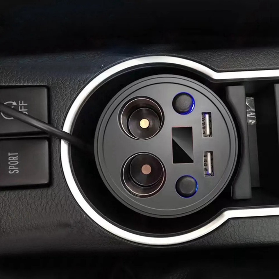 Universal Car Cup Dual Usb with Cable Car Multi-Function Lighter ...