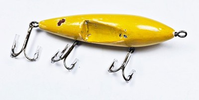 Rare John Schoonmaker Schoonie's Scooter Lure Yellow MI c 1919 | eBay