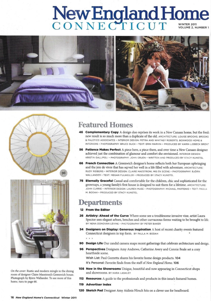 New England Home Connecticut Magazine Chic Decor Family Comfort Old ...
