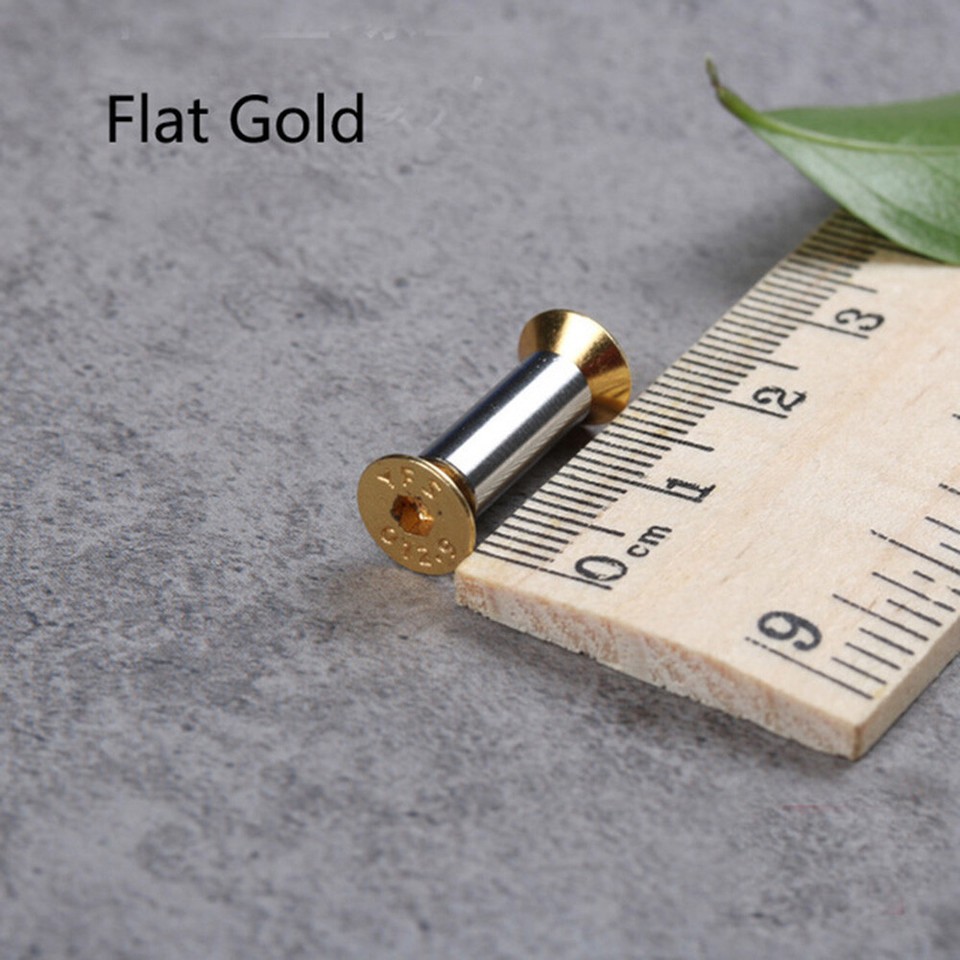 10pcs Stainless Steel Brass Knife Handle Pins Fasteners Rivets Screw ...