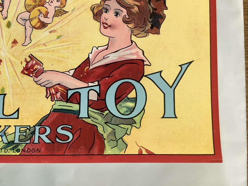 Batger’s Christmas Cracker Label “Musical Toy Crackers” Genuine Vintage ...