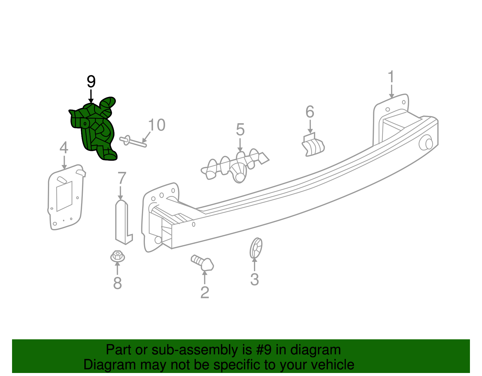 Driver Side Rear Bumper Fascia Tail Lamp Opening Bracket 84162909 | eBay