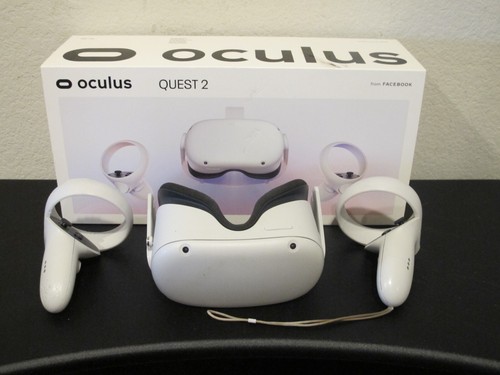 Oculus Quest 2 64GB Virtual Reality VR Gaming Headset With Controllers ...