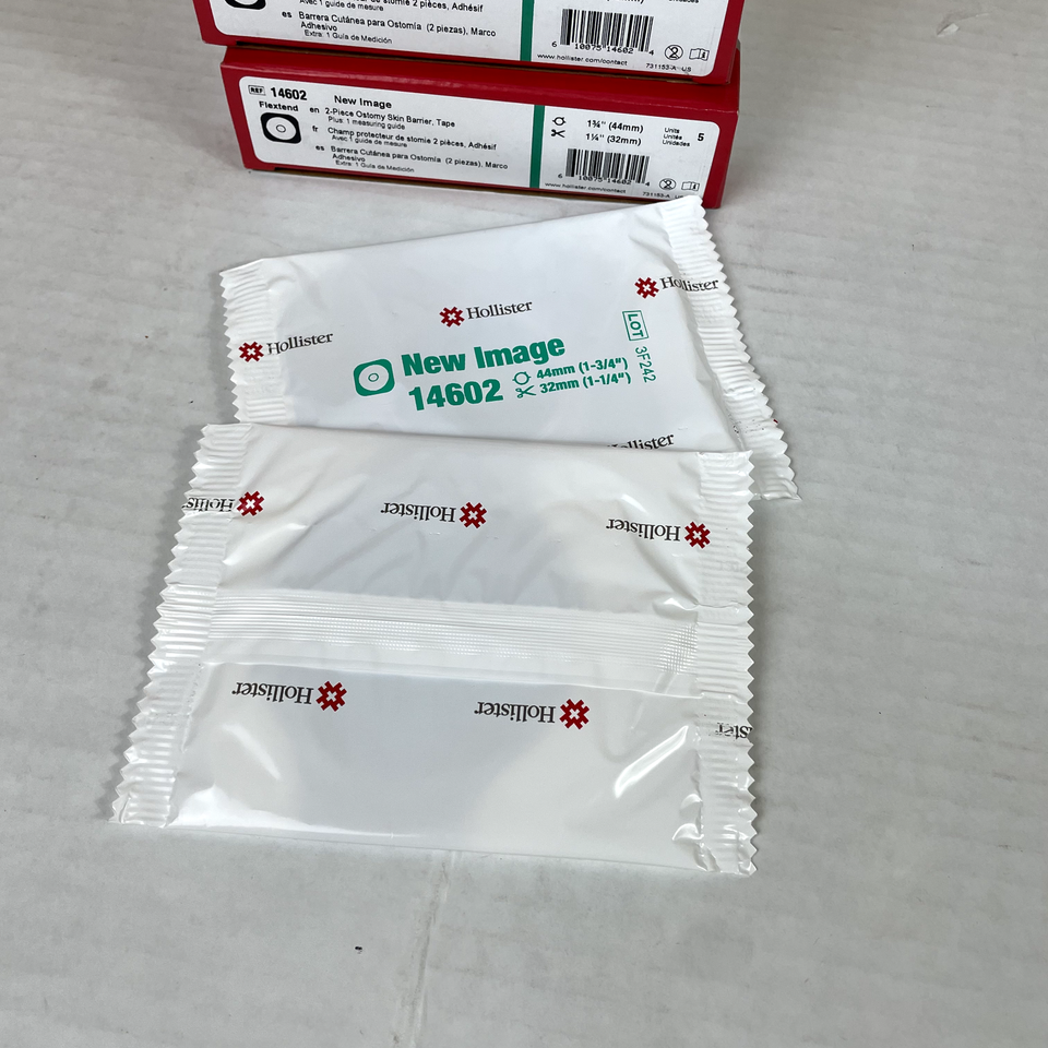 3 BOXES/5 ( 13 UNITS) HOLLISTER 14602 2-PIECE OSTOMY SKIN BARRIER NEW ...