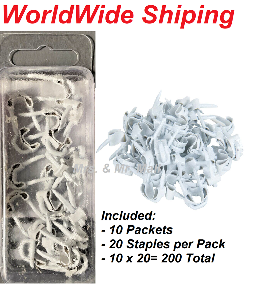(200/PACK) Crown Bolt 5/8" Insulated Staples - WHITE Grapas Insulauas ...