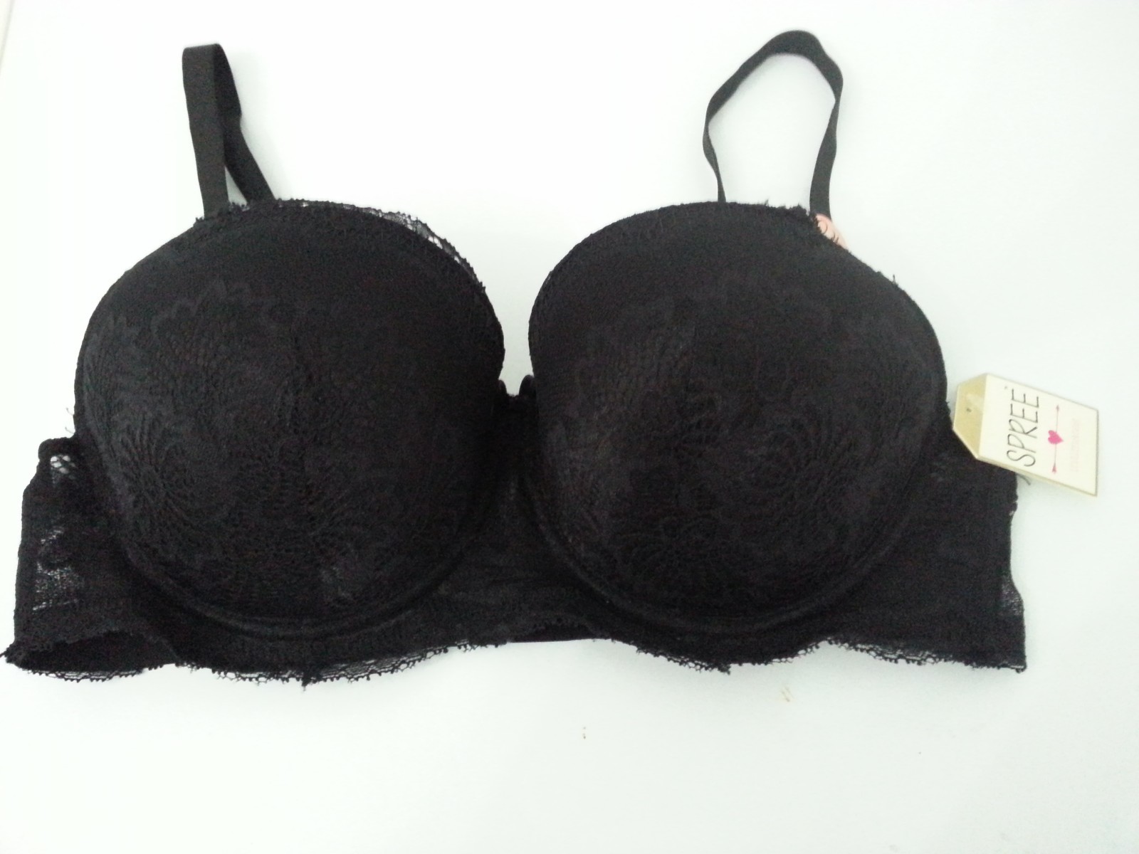 Spree Intimates BLACK LACE UNDERWIRE Bra 40C NWT | eBay