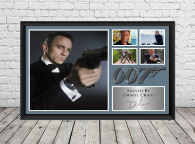Daniel Craig Signed Photo Print Poster James Bond Movie Memorabilia 007 ...
