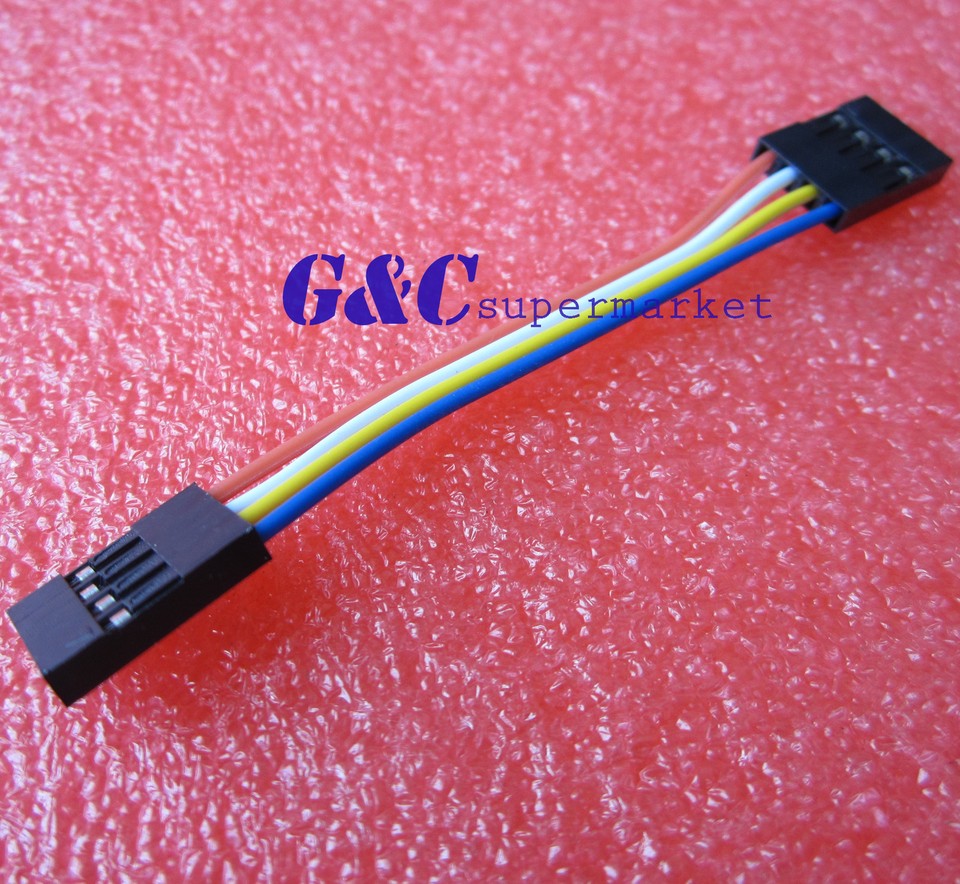10PCS Dupont Wire Jumper Cable 2.54mm 80mm 4Pin Female Connector J2 ...