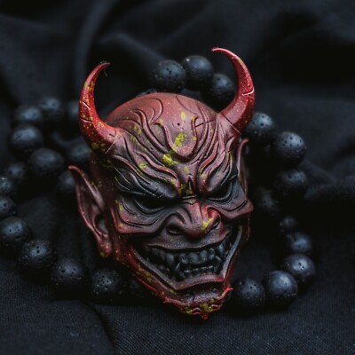 Japanese Devil Hannya Oni Noh Mask Pendant Necklace Samurai Demon Ninja ...
