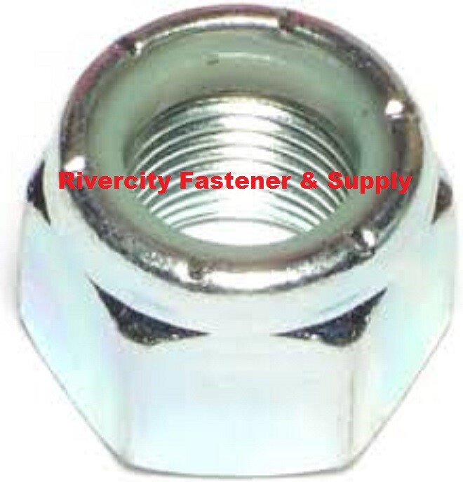 (2) 1-14 Nylon Insert Hex Lock nuts / Stop nut / Nyloc 1" x 14TPI Nylok ...