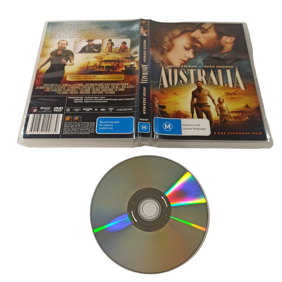 Australia (DVD 2008) Movie Epic Adventure Drama Luhrmann Jackman Darwin Outback 9321337100739| eBay