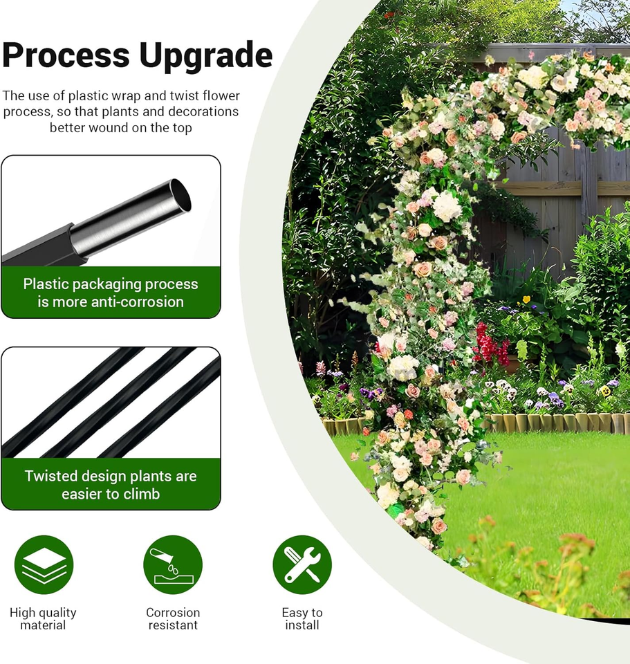 Garden Arch Trellis - 47(L) * 94(H) Inch, Trellis for Climbing Plants ...