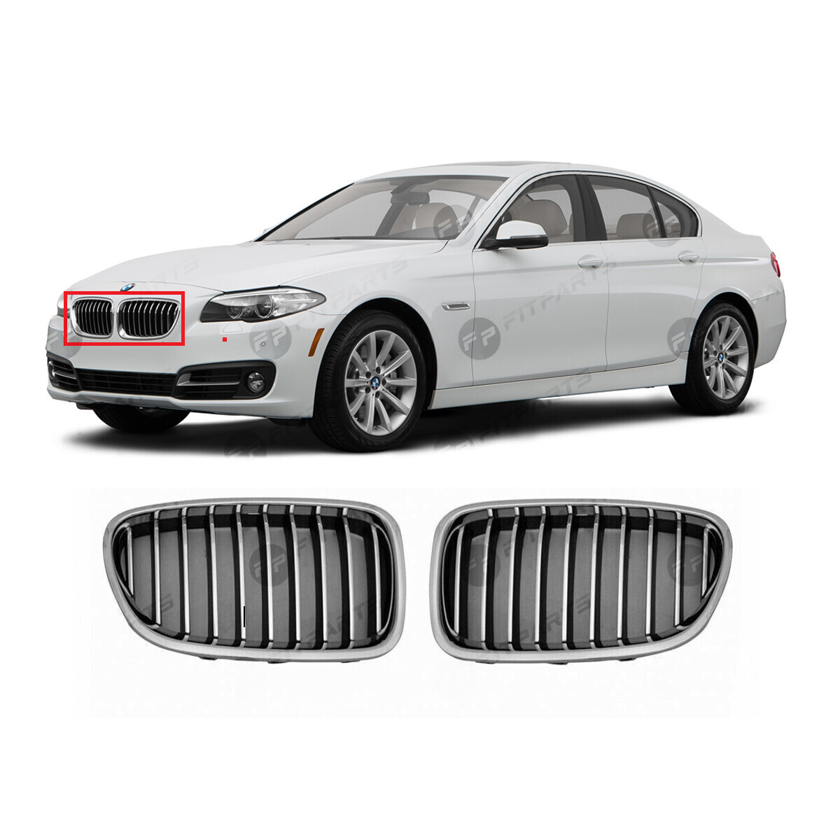 Set of 2 Grilles for BMW 2014-2016 5 Series 51137412324, 51137412323 | eBay